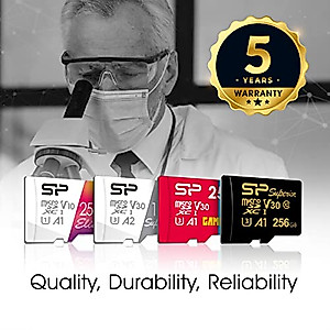 Silicon Power 512GB Superior Micro SDXC UHS-I (U3), V30 4K A2, Compatible with GoPro Hero 9 High Speed MicroSD Card with Adapter