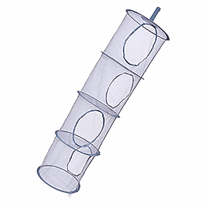 Alipis 1pc 4 Foldable Hanging Basket Storage Baskets for Dish Drying Rack Foldable Bathroom Hanging Basket Laundry Mesh Dryer Underwear Grey Polyester Savings Bag Travel