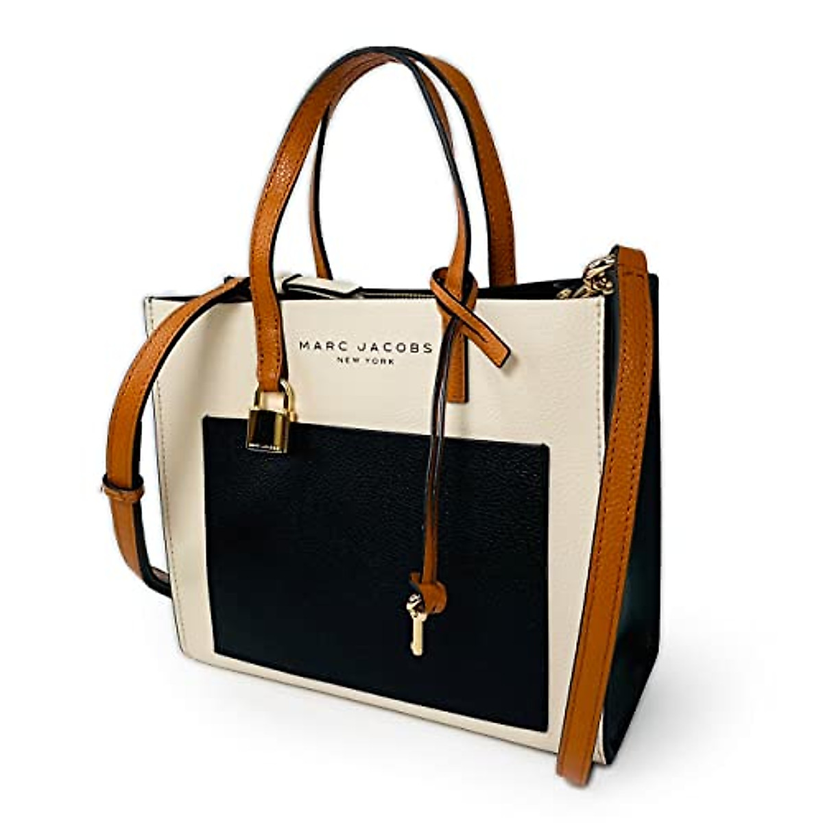 Marc Jacobs M0016132 Mini Grind Sandshell Cream/Black/Brown Women's Satchel Tote Bag