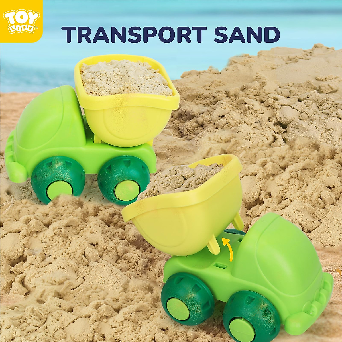 TOY Life Beach Toys for Toddler 1-3 Sand Toys for Kids Beach Toys for Kids Ages 4-8 Sandbox Toys Dump Truck Toy Beach Toys for Kids Ages 8-12 Sand Bucket and Shovel for Kids Sandbox Toys