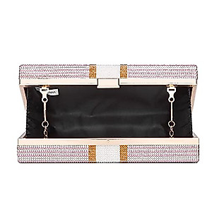Covelin Dollar Clutch Purse for Women from, Rhinestone Evening Handbag Money Bag Pink