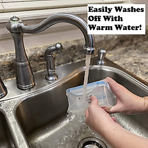 Dissolvable Food Storage Labels for Home and Restaurant Use - Dissolves in Water in 30 Seconds - No Adhesive Residue - Perfect for Glass, Metal, Plastic Containers - 1x2 inch Size 500 Labels per roll