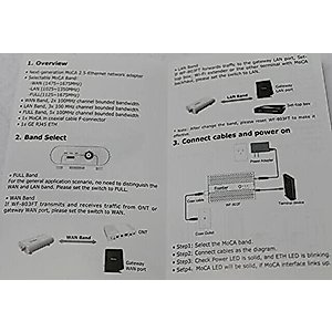 NBS Frontier Fios Formerly Verizon WF-803 FT MoCA 2.5 to Ethernet Bridge WAN/Full/LAN Selector Up to 2.5Gbps Bandwidth with existing coaxial Cables Great Companion for Home mesh Wi-Fi, White