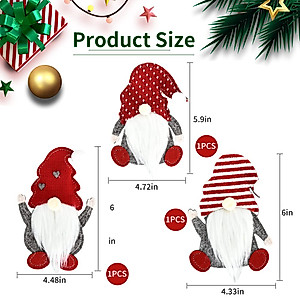 Vuzvuv 6Pcs Christmas Silverware Holders Tableware Pockets Cutlery Bags White and Red Cute Santa Claus Design Knife and Fork Bags for Home Kitchen Christmas Dinner Table-top Family Party Decorations