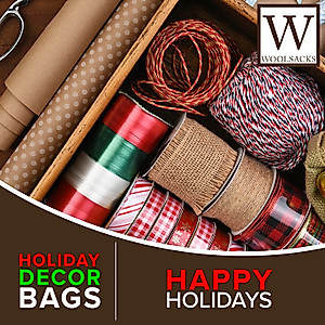 Woolsacks Burlap Christmas Bags | Blank Burlap Sacks for Holiday Crafts and Farmhouse Christmas Decor | 9" x 14" | Made in the USA (Pack of 3)