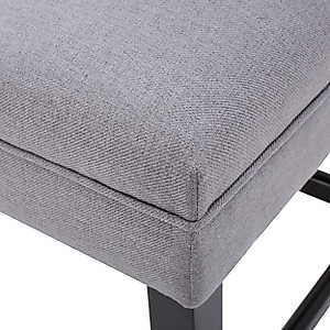 Christopher Knight Home Kenan Fabric Barstool Bench, Light Grey