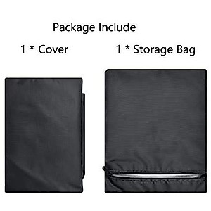 FLR Square Fire Pit Cover, 45x45x25 Inch,Waterproof 420D Heavy Duty Gas Fire Pit Cover, Patio Furniture Cover,All-Season Protection Fire Pit Cover,Black (45x45x25in)