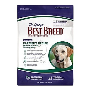 Best Breed Dr. Gary's Grain Free Farmer's Recipe Slow-Cooked in USA, Natural Dry Dog Food for All Breeds and Sizes, 13lbs.