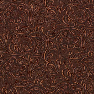 Tooled Leather-Look, Brown, Fabric, 100% Cotton, Western Basics, South Western, Sara Khammash, Moda, 11216-15, by The Yard
