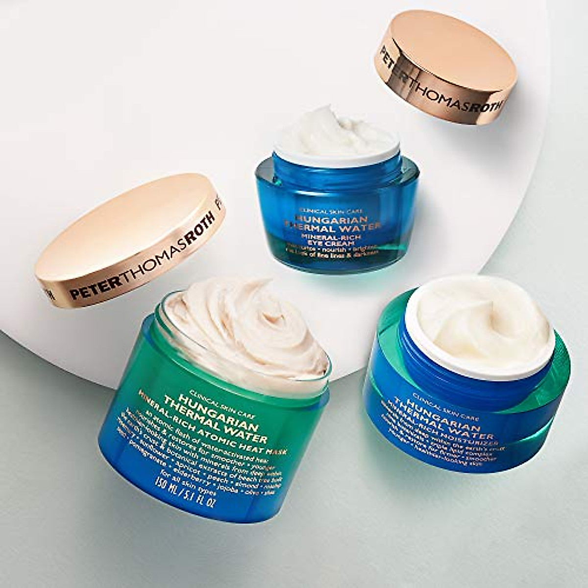 Peter Thomas Roth | Hungarian Thermal Water Mineral-Rich Eye Cream | Hydrating Eye Cream with Botanicals, Peptides and Caffeine for Fine Lines, Wrinkles, Crow's Feet and Darkness