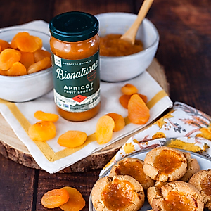 Bionaturae Organic Apricot Fruit Spread - Jelly Organic, Non-GMO, USDA Certified, No Sugar Added, No Preservatives, Organic Fruit Jam, Jam Organic, Made in Italy - 9 Oz, 2 Pack