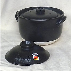 Rice casserole double lid Yokkaichi Banko ware [rice pot of old-fashioned (made in Japan) [authentic] 4 Go 0 sent (Japan import / The package and the manual are written in Japanese)