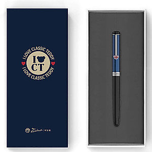 Lanxivi Picasso 921 British Gentleman Fountain Pen Blue Color, Iridium Extra Fine Nib Writing Gift Box Set