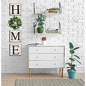Farmhouse Wall Decor Room Decor Wood Home Sign with Artificial Eucalyptus for O, Rustic Hanging Wooden Sign with Letters Decorative Home Decor Clearance Living Room Decor