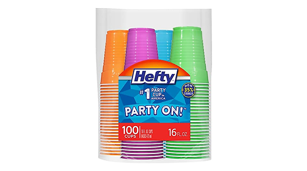 Hefty 16 oz Disposable Party Cups - 100 Pack