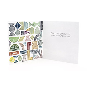 Hallmark Studio Ink Wedding Card or Bridal Shower Card (Two Hearts One Love) (0399RZJ5045)