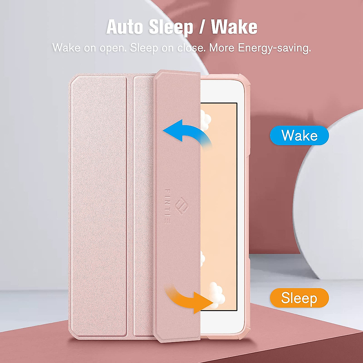 Fintie Hybrid Slim Case for iPad Mini 3/2 / 1 - Shockproof Cover with Clear Transparent Back Shell, Auto Wake/Sleep for Mini 1 / Mini 2 / Mini 3 (Rose Gold)