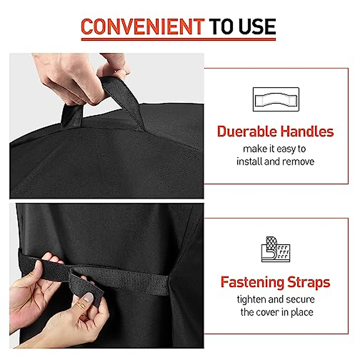 Arcedo Griddle Cover for Blackstone 28 Inch ProSeries, 60 inch Grill Cover for Griddle Cooking Station with Hood, Weather Resistant Outdoor Heavy Duty Waterproof Flat Top Gas Grill Cover, Black