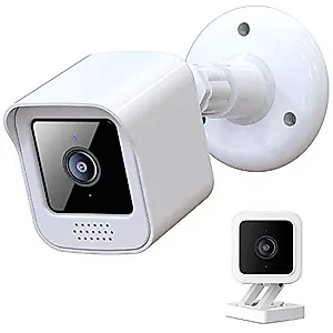 All-New Wyze Cam V3 Camera Wall Mount Bracket,Compatible Wyze Spotlight Indoor/Outdoor Security Accessories，Weatherproof Protective Cover and Adjustable mounting Bracket, White ZHANDEYUA