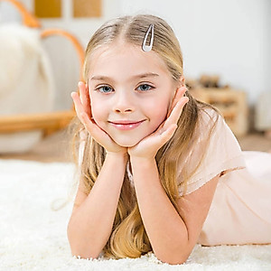 Lawie 100 Pack 2" Snap Hair Clips - Silver Metal Barrettes, 5cm Small Hairpins, Thin Barrettes for Gray Hair, DIY Crafts, Accessories for Women and Girls