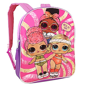 LOL Surprise Backpack for Girls Set - 16" LOL Surprise Backpack, Stickers, More | LOL Surprise Backpack for Girls 4-6