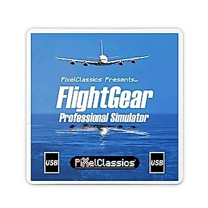FlightGear Flight Simulator 2023 X Flight Sim Plane & Helicopter Professional Simulator USB Including 600 Aircraft & 20,000 Real World Airports Compatible with Microsoft Windows 11 10 8.1 8 7 Vista PC