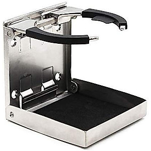 Adjustable Fold-up Cup(Mug) Drink Holders Marine Grade Stainless Steel for Marine/Boat/Yacht/Truck/RV