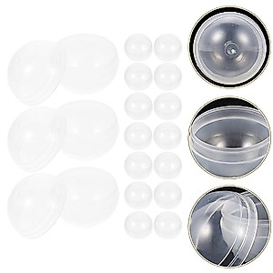OSALADI Vending Machine Empty Round Clear Capsules 20pcs 70mm Empty Capsules Gumball Machines Small Containers Surprise for Kids Party Favor Prize