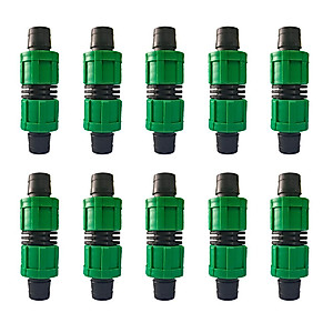 Alovexiong 10 Pieces Drip Irrigation Coupling, 5/8 Inch Universal Connector Drip Tubing Fittings, Compatible with Most 16-17 mm Drip Tape AG Tubing Drip or Sprinkler Systems