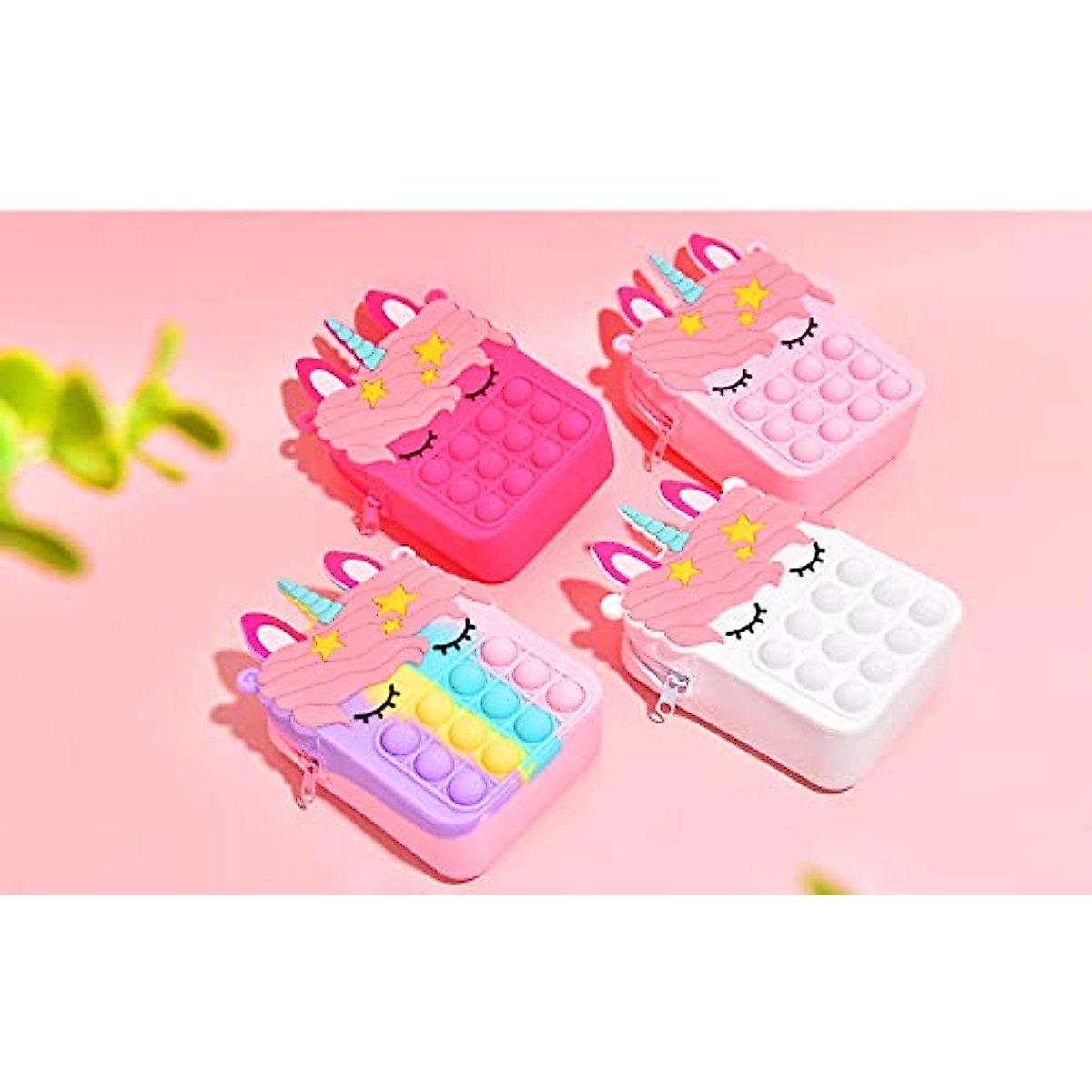 Gifts for Kids Rainbow Unicorn Purse Bag for Girls and Women, Fashion Pop Purse Push Bubbles Fidget Toy, Wallet Ladies Bag Silica Dimple Crossbody Bags For Girls