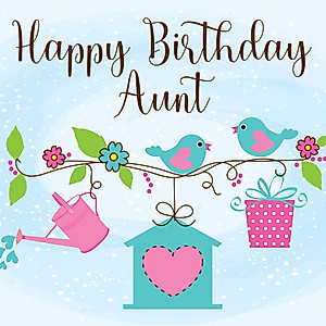 Prime Greetings Birthday Card Aunt, Made in America, Eco-Friendly, Thick Card Stock with Premium Envelope 5in x 7.75in, Packaged in Protective Mailer