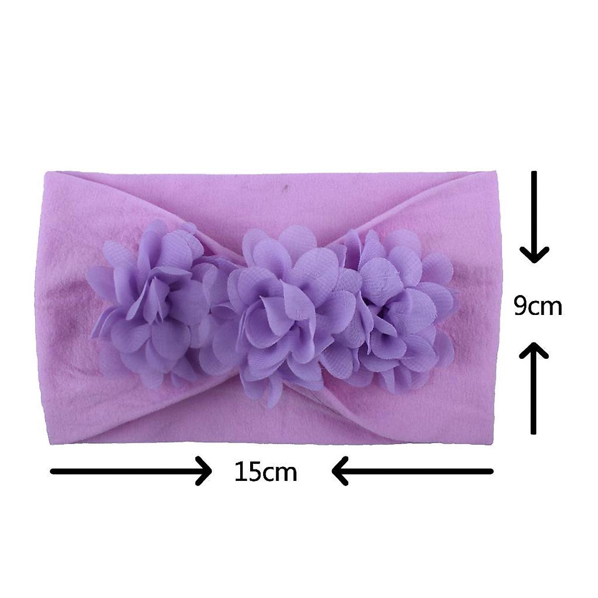 WZT Stretchy Knot Nylon Baby Headbands For Newborn Baby Girls Infant Toddlers Kids Bows Child Hair Accessories