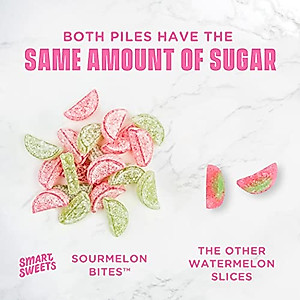 SmartSweets Sourmelon Bites, Candy with Low Sugar (3g), Low Calorie, Plant-Based, Free From Sugar Alcohols, No Artificial Colors or Sweeteners, 1.8 Ounce