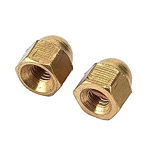 Brass Acorn Nut Kit Dome Brass Acorn Nuts, Silicone Caulking Tool Head Cap Hex Nuts Set Vehicle Fasteners (M3(20PCS))