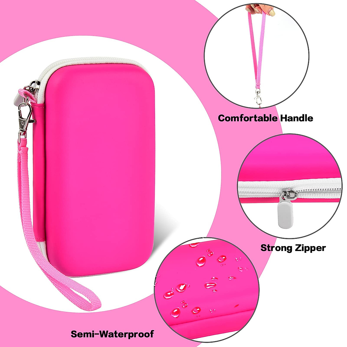 Case Only Compatible with Texas Instruments TI-30XIIS Scientific Calculator, Travel Office Calculators Storage Holder Bag with Extra Mesh Pocket for Pens, USB Cables and Accessories - Red