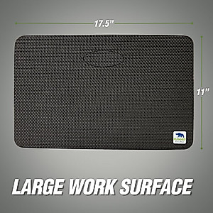 Rugged Rhino Soft Foam Kneeling Pad, Thick Knee Mat Resists Water, Durable Shock Absorbent Pads, Comfortable Strong Rebound, Gardening, Mechanic Tools, Bath Tub Essentials Onyx Black