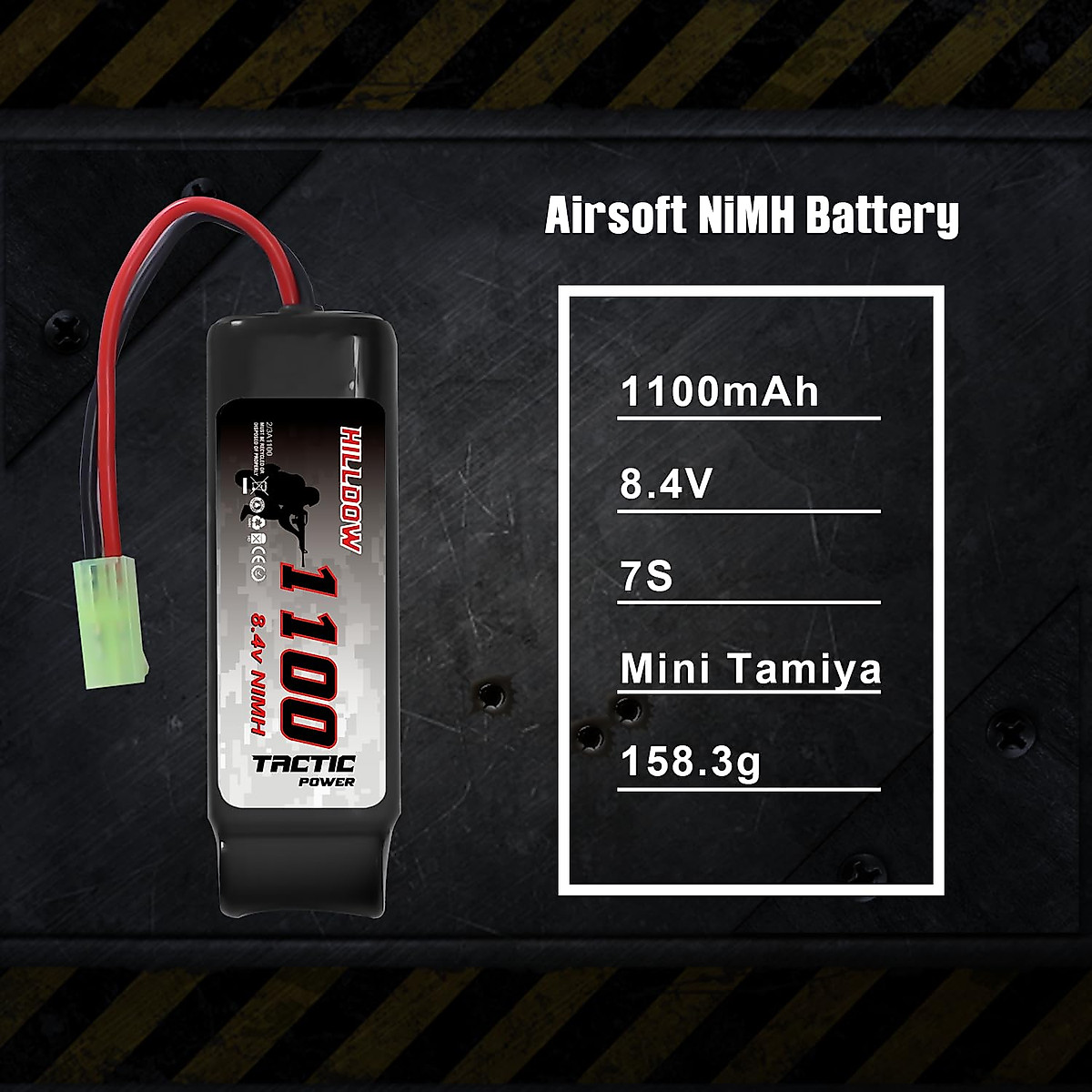 Hilldow NiMH Battery 8.4V 1100mAh Battery