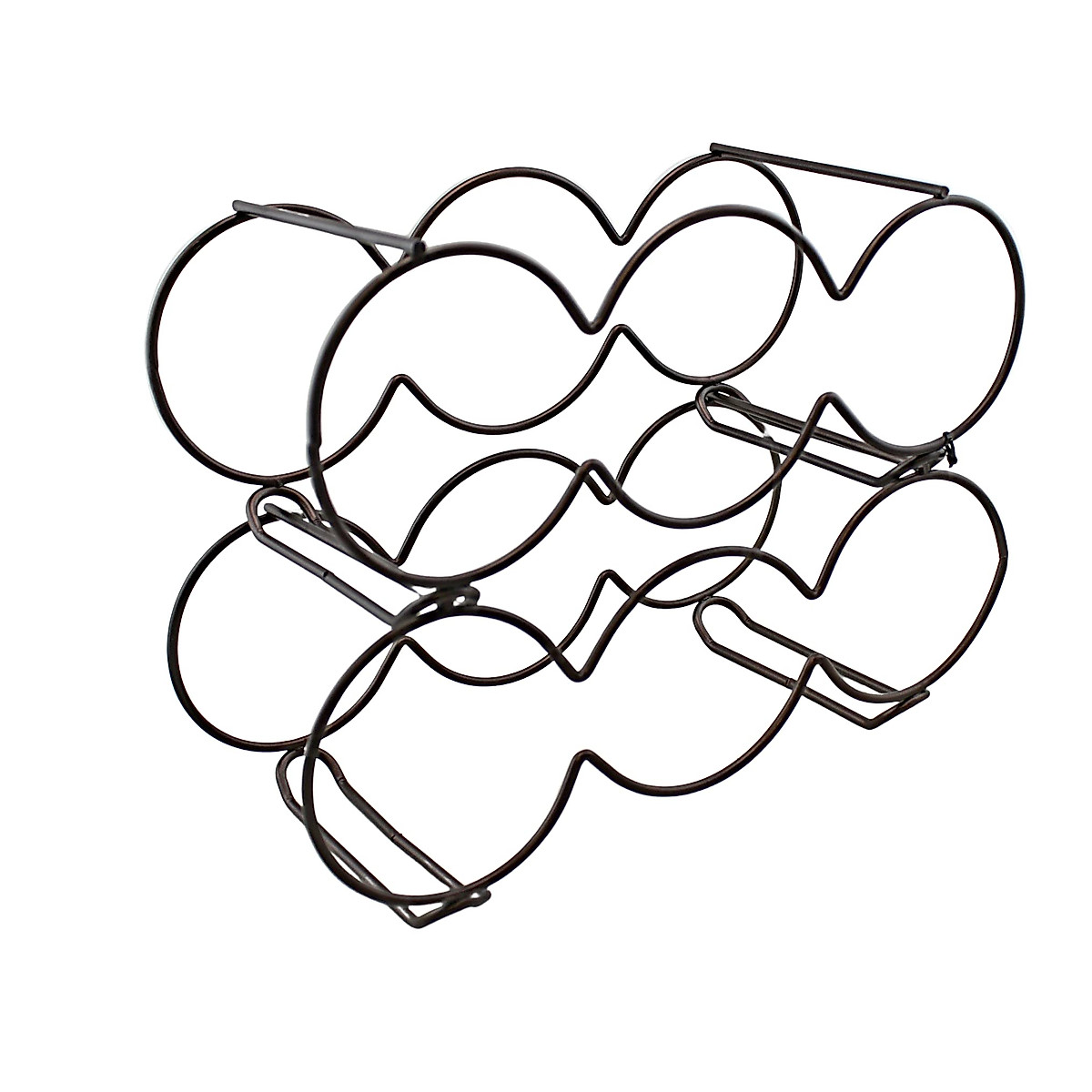 Stackable Table Top Wine Rack Bottle Holder (Bronze)