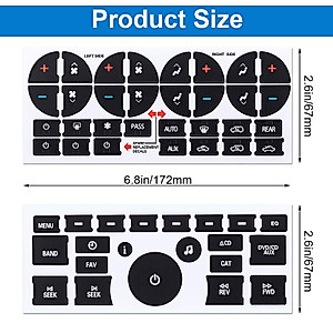PAGOW 8 Sheets Replacement AC Dash Button Repair Sticker for Chevy SUV Fixing Ruined Faded Control Radio Decal Truck Accessories,2 Styles