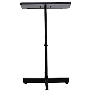 Flash Furniture Mysta Adjustable Height Metal Lectern, Mahogany