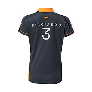 McLaren F1 Women's 2022 Daniel Ricciardo Team Drivers Polo Shirt (L, Dark Grey)