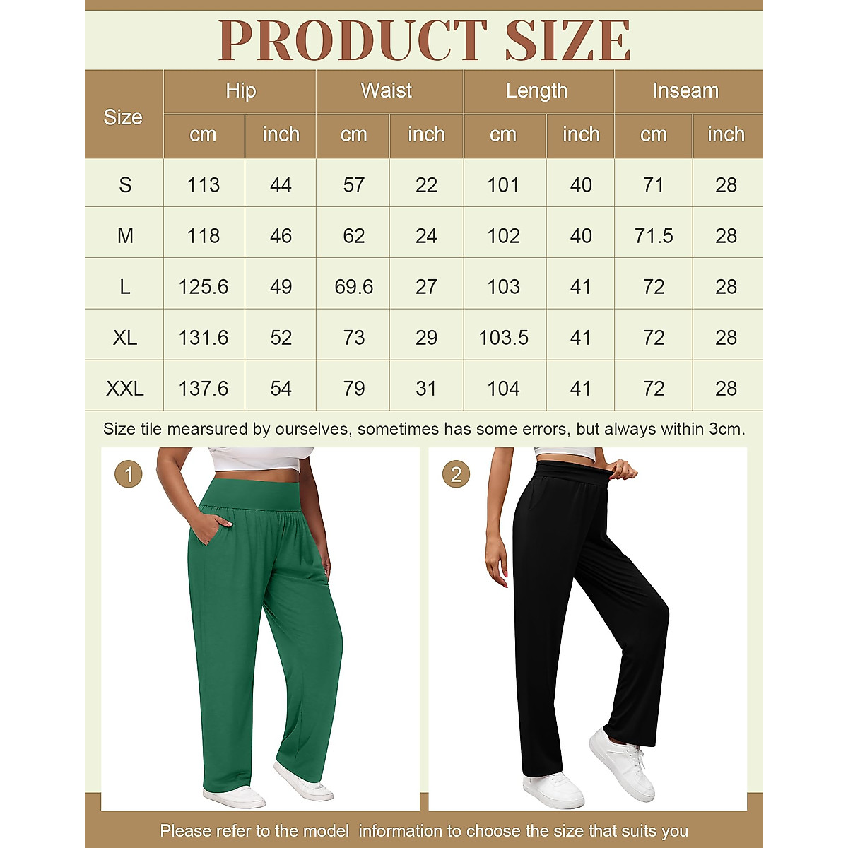 3 Pcs Women's Wide Leg Yoga Pant Comfy Loose Sweatpants High Waist Lounge Casual Athletic Pant Workout Joggers Pant (Black, Green, Red,Medium)