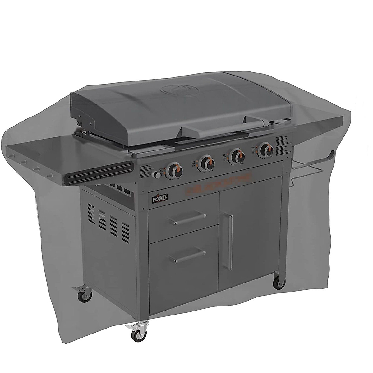 Heavy Duty Griddle Cover compatible with 5483 Blackstone 28 inches Griddle Cooking Station with Hood, Water Resistant, Weather Resistant, 600D Polyester Flat Top Gas Grill Cover with Straps, 28" Black