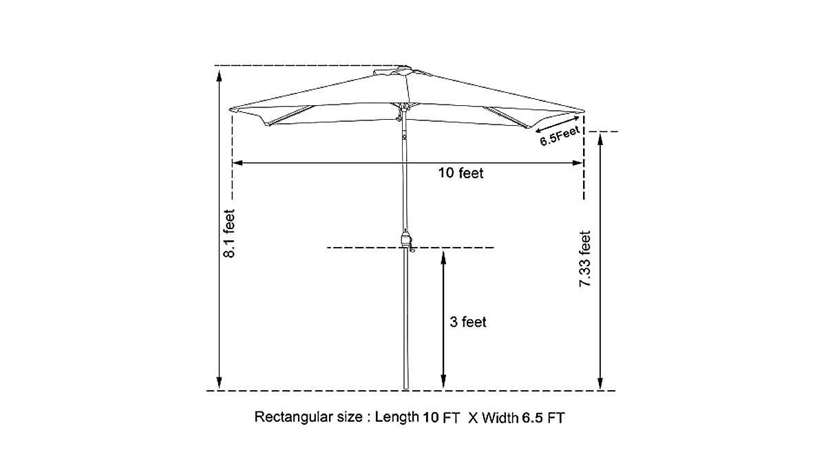 Aok Garden Solar LED Patio Umbrella: Lighted Outdoor Shade