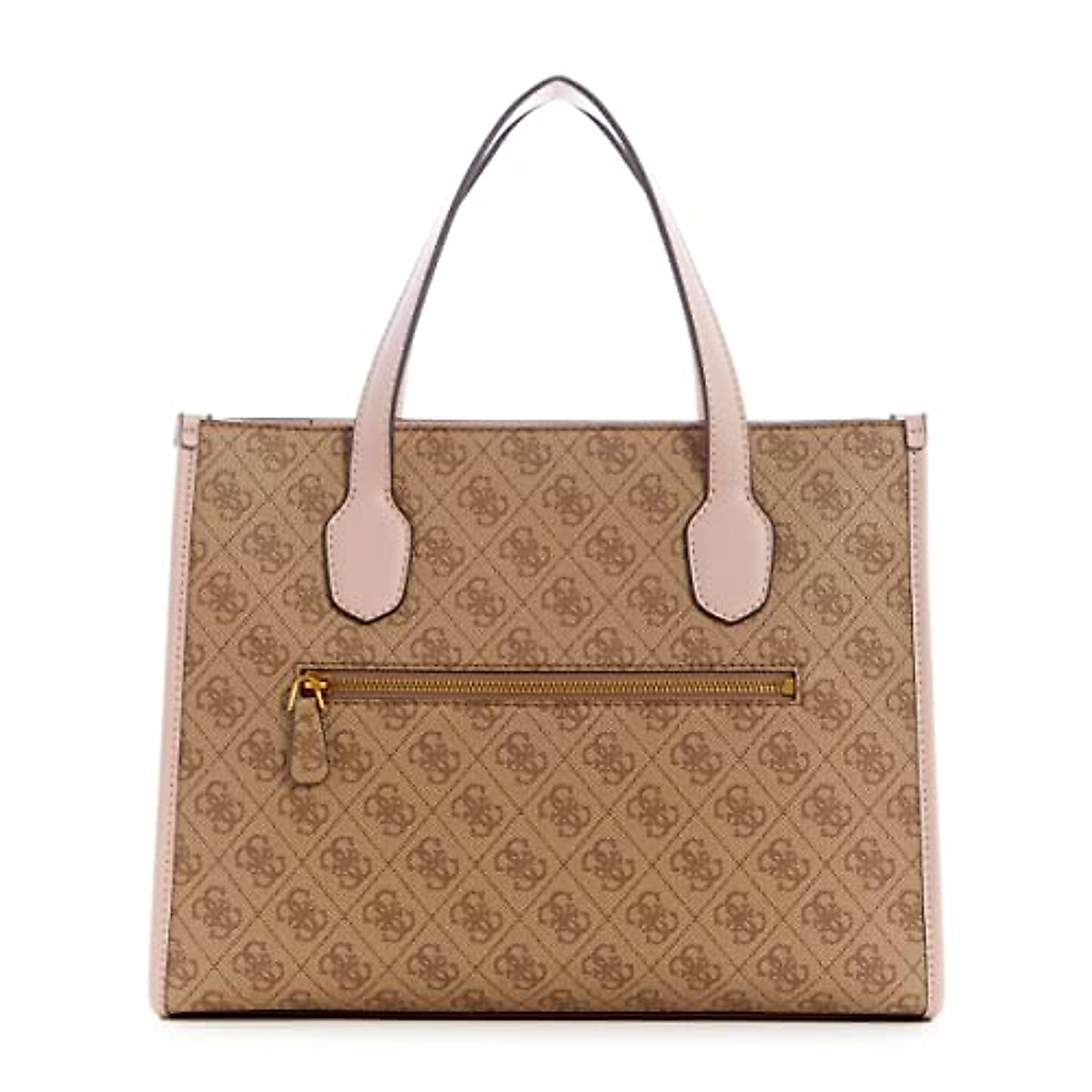 GUESS Silvana Small Tote, Latte Logo/Rosewood