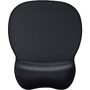 MROCO Ergonomic Mouse Pad with Wrist Support Gel Mouse Pad with Wrist Rest, Comfortable Computer Mouse Pad for Laptop, Pain Relief Mousepad with Non-slip PU Base for Office & Home, 9.4 x 8.1 in, Black