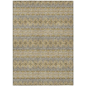 Addison Rugs Chantille ACN615 Gold 9' x 12' Indoor Outdoor Area Rug, Easy Clean, Machine Washable, Non Shedding, Bedroom, Living Room, Dining Room, Kitchen, Patio Rug