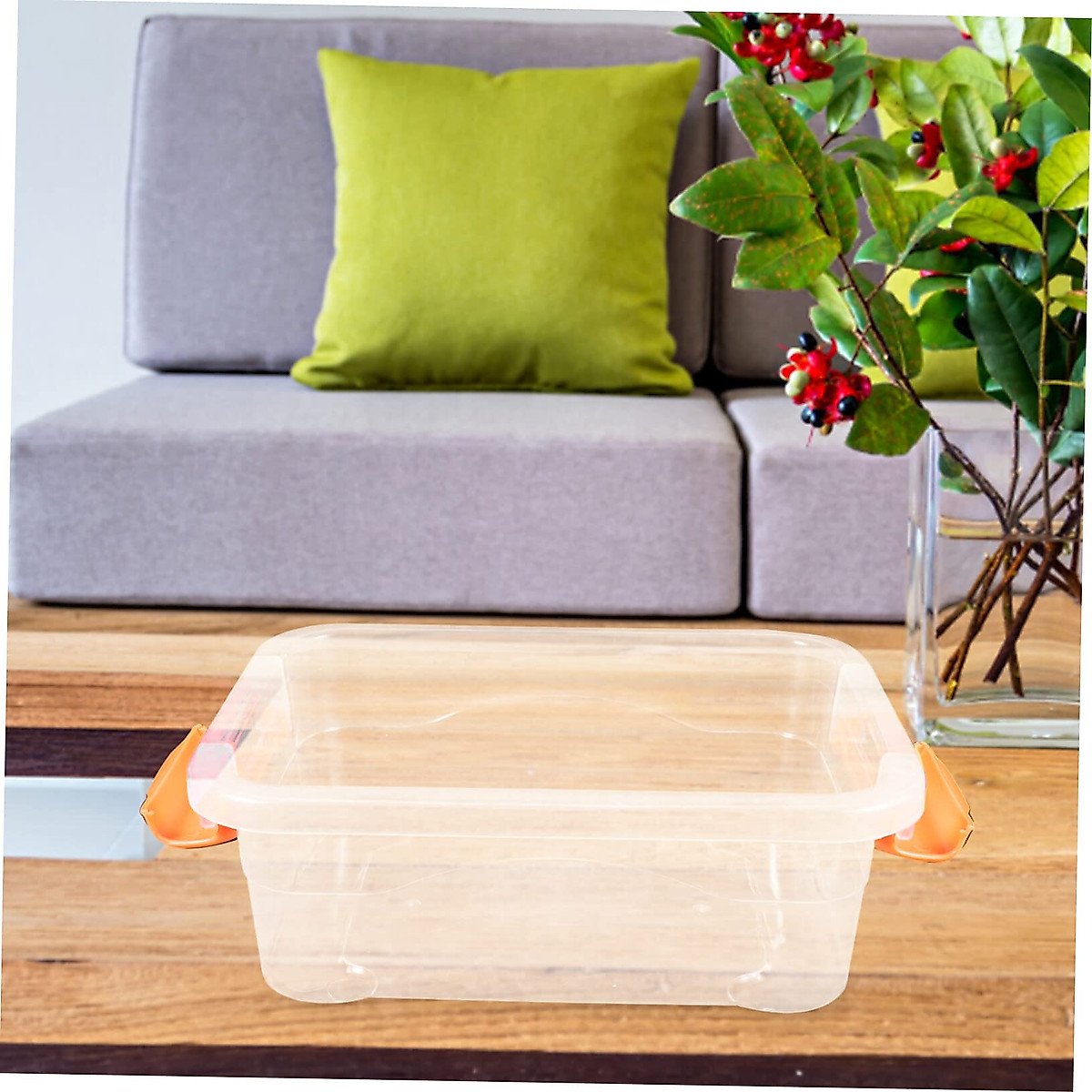 Multicolor Storage Bins with Lids - 5 Pack Small Cubby Bins Stackable Plastic Containers for Classroom Book Bin Toy Organizers