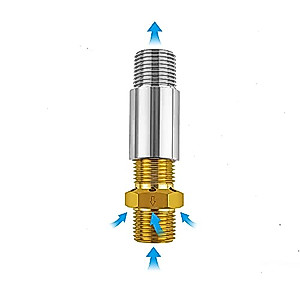 Liquid Propane Gas Fire Pit 1/2" LP Air Mixer Valve - Stainless Steel and Solid Brass, Air Mixture Valve High Capacity BTU