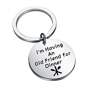 ENSIANTH Horror Gift Horror Kitchen Keychain Hannibal Lector Quote Silence of The Lambs Inspired Keychain (Friend for Dinner)